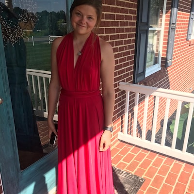 Ruby Red Bridesmaid Dresses, Infinity Dress, Dress Dress, Convertible ...