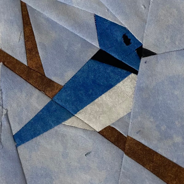 Blue Jay Paper Pieced Block Pattern in PDF - Etsy