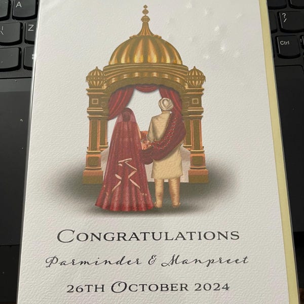 Nikkah Mubarak Card Shaadi Card Nikkah Gift Islamic Wedding Card ...