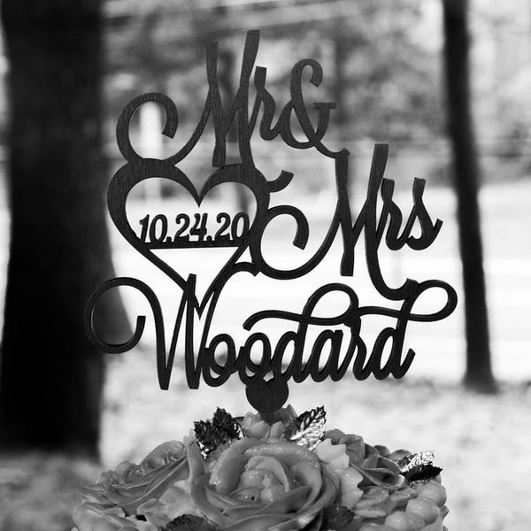 Custom Monogram Wedding Cake Topper G Initial Wedding Cake Topper ...