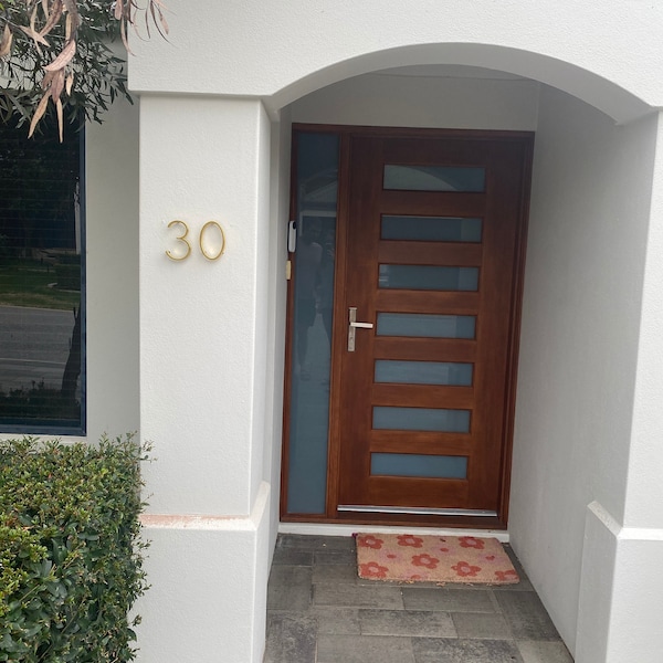 Gold Metal House Numbers/gold Floating House Numbers/ Brass House ...