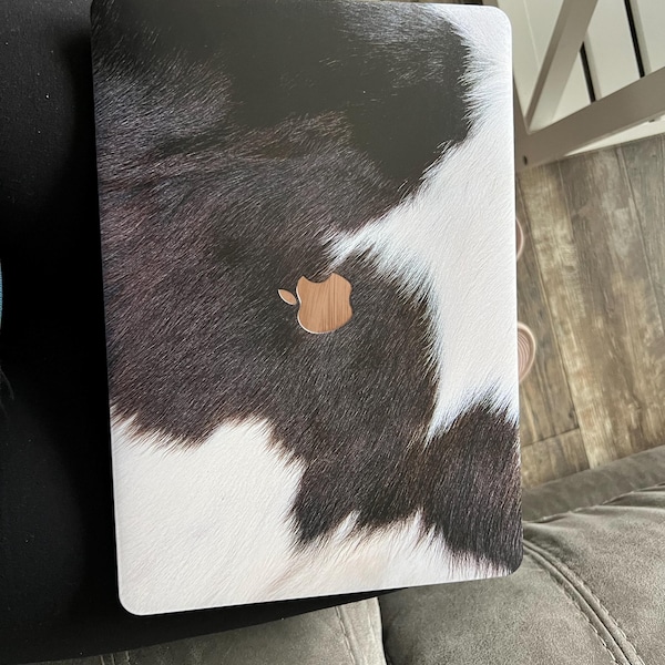 Cow Print MacBook Case: Handmade Laptop Cover - Etsy