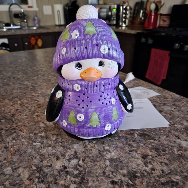Handcrafted, Lighted, Adorable Penguin That Lights Up. Lighted Penguin ...