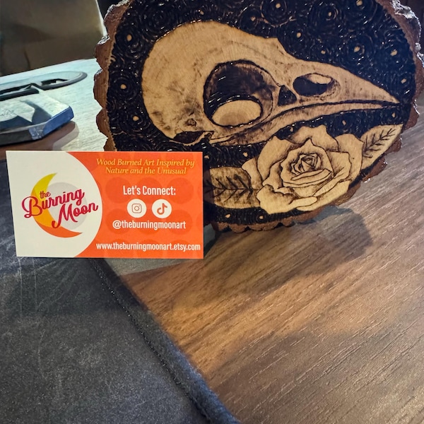 Handmade Wood Burned Art, Pyrography on Basswood, Planchette With Moon ...