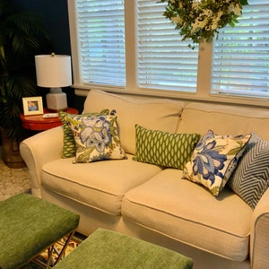 Luxury Trending Allie Blockprint Cushion Covers, Slate Cushion Covers ...