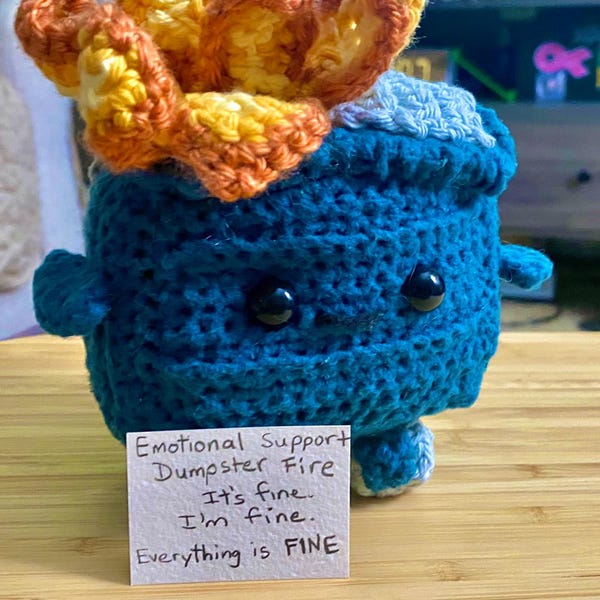 PATTERN ONLY Crochet Dumpster Fire, Amigurumi Dumpster Fire, Cute ...