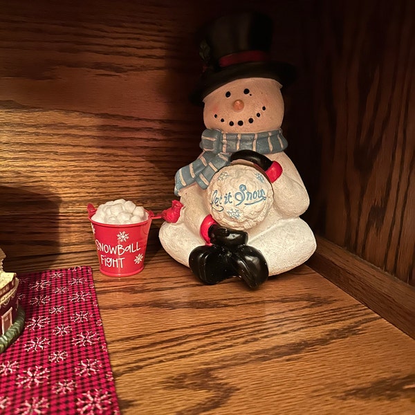 Snowball Pail: Winter Tiered Tray Decor, Elf Prop, Christmas Ornament ...