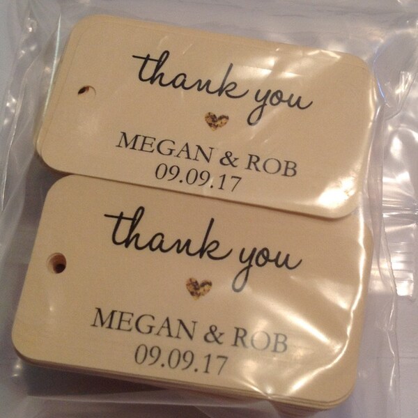 Mini Thank You Tags for Bridal Shower, Baby Shower, Wedding, Engagment ...