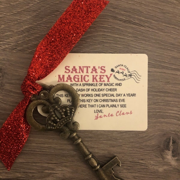Santa's Magic Key, Cute Santa's Magic Key, Handmade Father Christmas ...