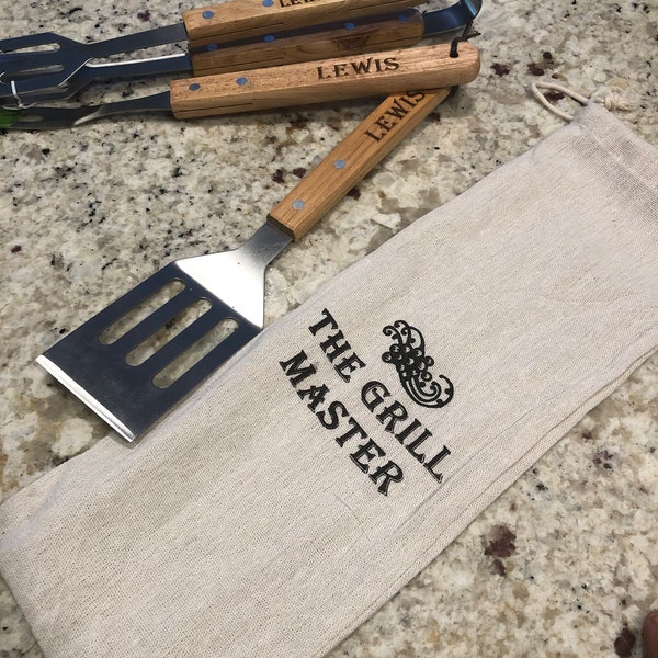 Personalized Grill Master 4-PC Grill Utensil Set - Etsy