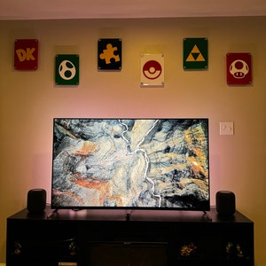 Nintendo Logo Wall Plaque Layered, Sign, Decor, Super Mario, Zelda ...