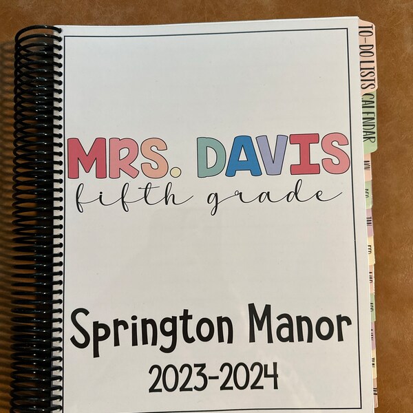 2025-2026 Custom Teacher Planner (fully Customizable!!) - Etsy