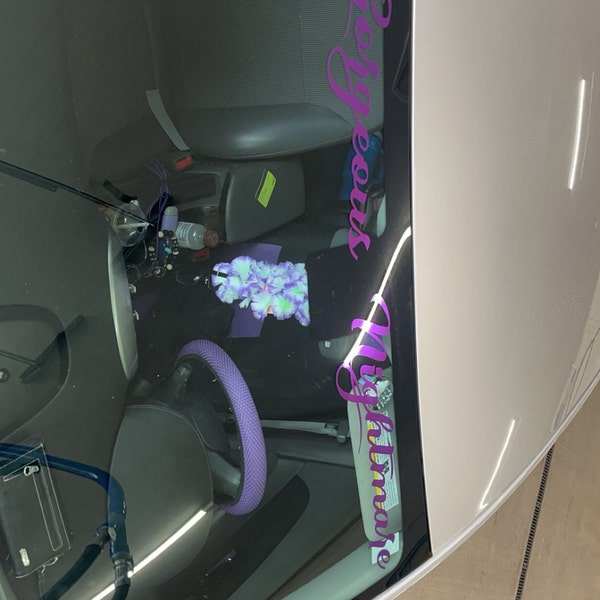 Windshield Sunstrip Eyebrow Decal | Text Only No Background | Custom ...