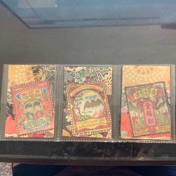 CHINESE LABELS Digital Collage Sheet Vintage Perfume Soap Firecrackers ...