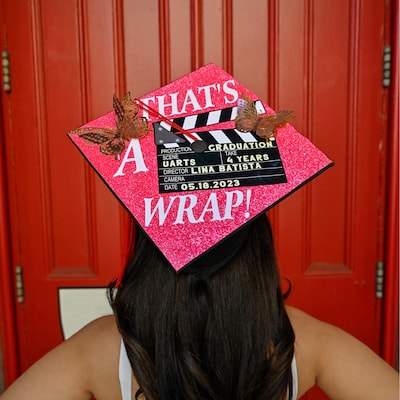 Personalized Film Student Graduation Cap Topper, Funny Grad Cap Topper ...