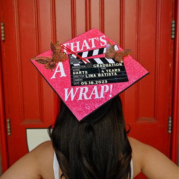 Personalized Film Student Graduation Cap Topper, Funny Grad Cap Topper ...