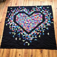 PAPER MINI Exploding Heart Quilt Pattern by Slice of Pi Quilts wall ...