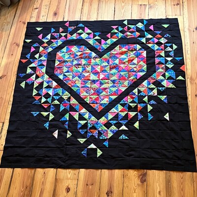 PDF Exploding Heart Quilt Pattern Digital Download by Slice of Pi ...