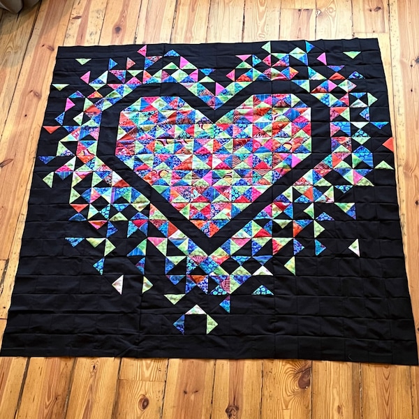 PDF Exploding Heart Quilt Pattern Digital Download by Slice of Pi ...