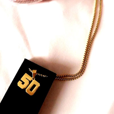 Number Pendant Gold - Etsy