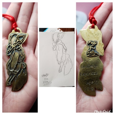 Childrens Drawing Charm Made by Your Childrens Drawing Child Artwork ...