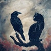 Soul Echoes Bird Wall Art Print Two Ravens Reflected on Top of Twin ...