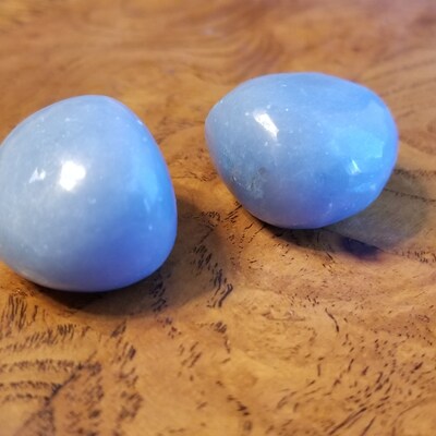 Angelite Tumbled Stone, Tumbled Angelite, Healing Angelite, T-4 - Etsy