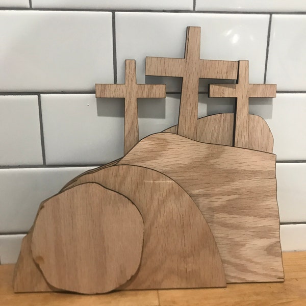 SVG FILE Empty Tomb Easter Scene Easter the Empty Tomb He is Risen ...