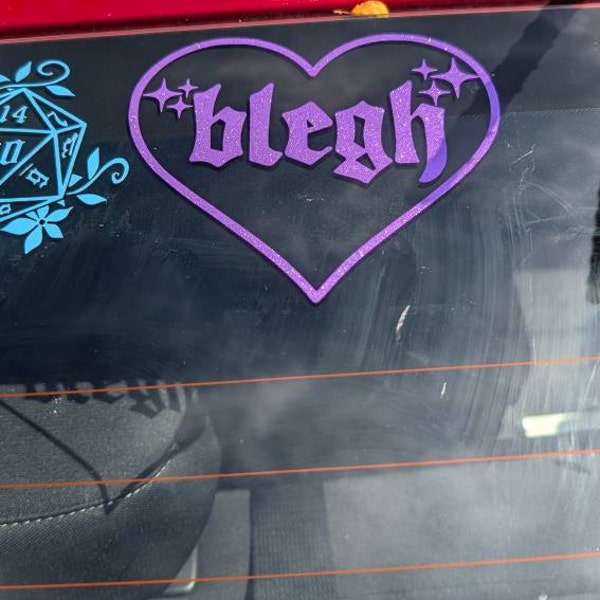 BLEGH Heart Decal - Etsy
