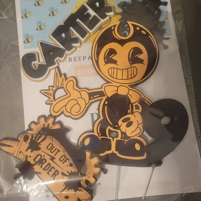 Bendy and the Ink Machine Cake Topper Beepaper Exclusive Design - Etsy