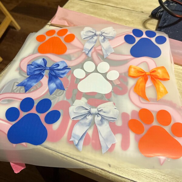 Floral Paw Print, Colorful Watercolor Paw Print, Paw Print, Preppy Paw ...