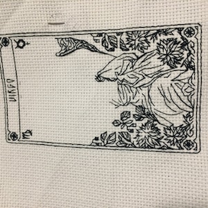 Temperature Stitch Gothic Cathedral With Stained Windows Modern Hand ...