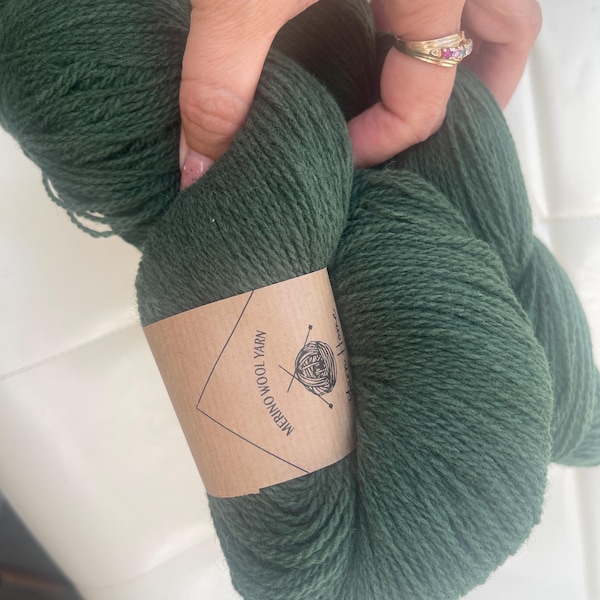 Moss Green Mohair Silk Yarn Set: Italian Lace Weight Knitting & Crochet ...