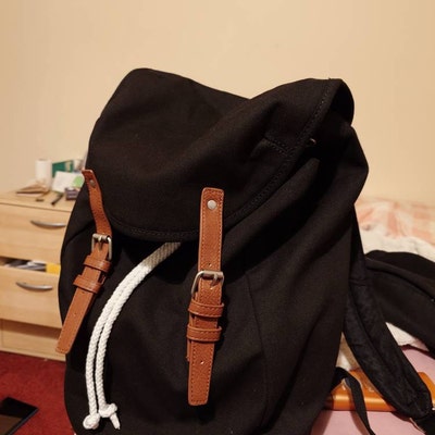 BLACK Recycled Backpack. Classic Backpack. Back to School Backpack ...