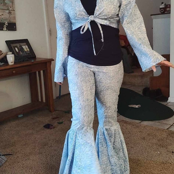 Flared Pants Sewing Pattern Beginner Level, Bell Bottom Extreme Flare ...