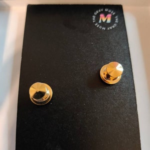 Deluxe Locking Pin Back for Enamel Pins, Set of 2, Secure Brooch Pin ...