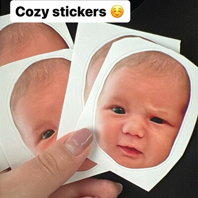 Custom Face Stickers, Personalized Stickers, Custom Party Favors, 30th ...