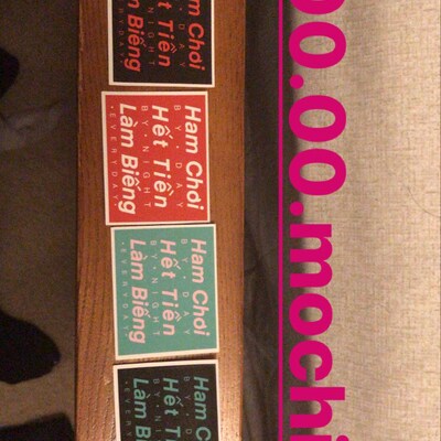 Ham Choi Het Tien Lam Bieng Vietnamese Motto Sticker Red Weatherproof ...