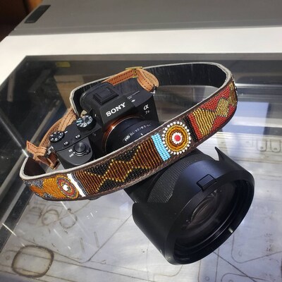 Custom Leather Camera Strap,beaded Camera Strap,dslr Strap, Nikon ...