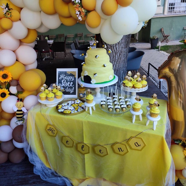 BEE Day Birthday Party Kit Bumble Bee Themed 1st Birthday, 2nd Birthday ...