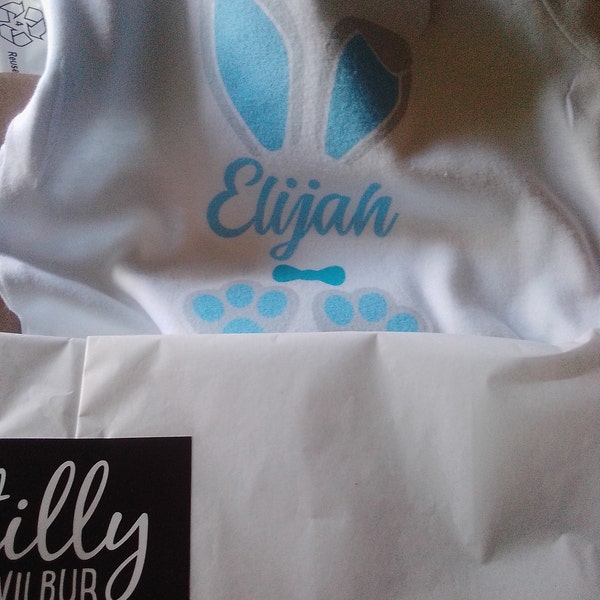Personalised 1st Easter Baby Bodysuit, Bunny Ears and Feet, First ...