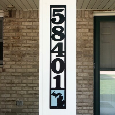 Vertical or Horizontal Metal Address Sign Outdoor Address Sign House ...