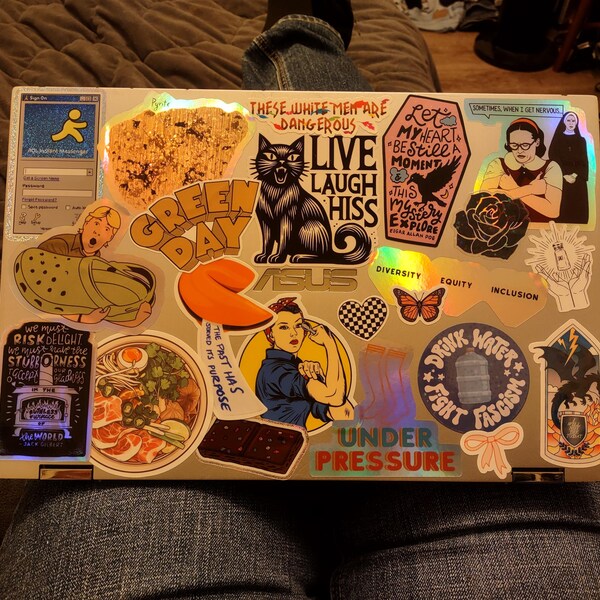 90's Holographic Mini Sticker Pack 9 | Sparkly Sticker | AOL Sticker ...