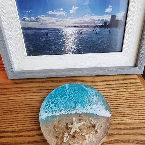 Custom Live Edge Resin Beach Table: Made to Order - Etsy