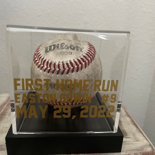 Baseball Display Case - Softball - Personalized - Game Ball Home Run ...