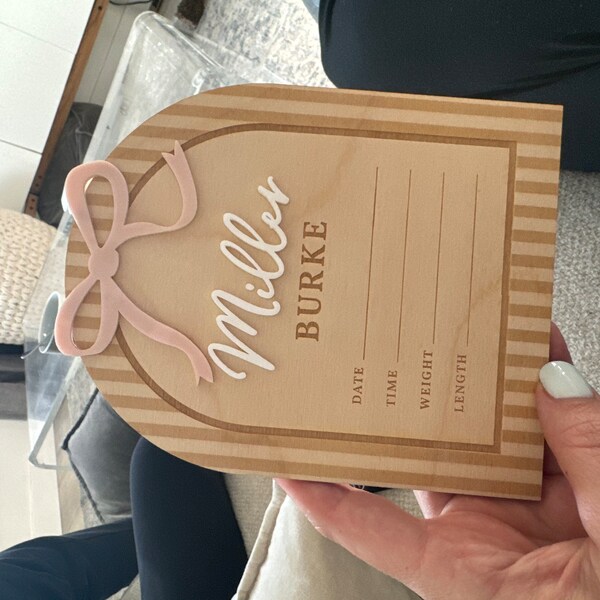 Birth Stat Sign Birth Announcement Sign for Hospital Birth Stat ...