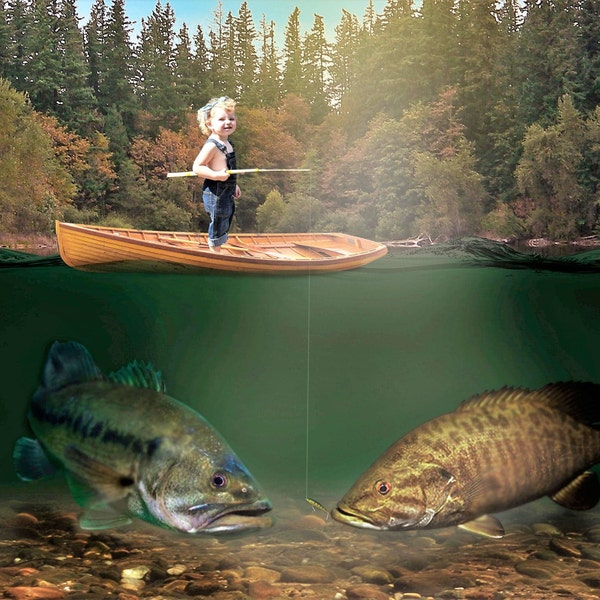 Fishing, Bass Fishing, Outdoors, Digital Background, Digital Backdrop ...