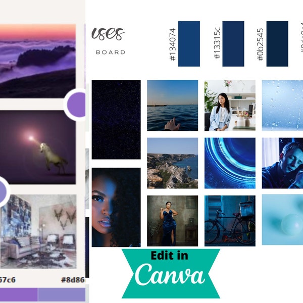 Canva Summer DIY Template Summer Mood Board Inspiration Board Editable ...