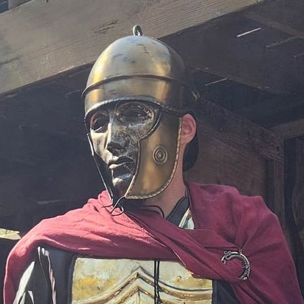 Larp Mask, Roman Battle Mask, Cosplay, Ancient Mask, Face Mask, Larp ...