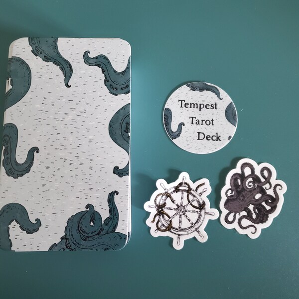 Tempest Tarot Deck // 78 Cards, Blue Tarot, Sea Tarot, Nautical Tarot ...